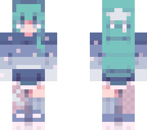turquoise moonlit - pce | Minecraft Skin