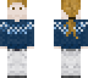 simple man in dark blue pullover | Minecraft Skin