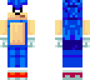 DLC Sonic the Hedgehog Bedrock Edition Skin Remade | Minecraft Skin