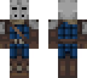 Blue Gambeson Knight with Italian Bascinet | Minecraft Skin