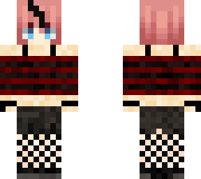 Sayori Goth (DDLC) | Minecraft Skin