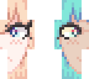 silly pixel art girls | Minecraft Skin