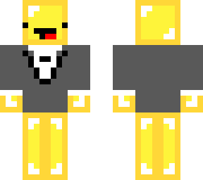 Yellow Skeppy with Tuxedo Grey | Minecraft Skin
