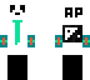 Panda With Tie And Gloves | Minecraft Skin