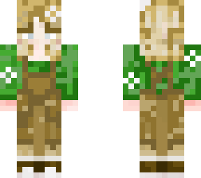 overall girl w/ short hair | Minecraft Skin