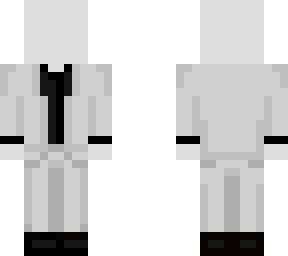 Whit suited wavy face | Minecraft Skin