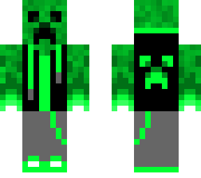 Green Fire Creeper | Minecraft Skin