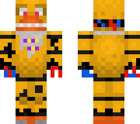 Withered Chica (with bib) | Minecraft Skin