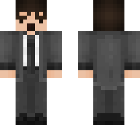 Screaming boy in suit | Minecraft Skin