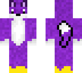 Purple Fox In Yellow Slippers | Minecraft Skin