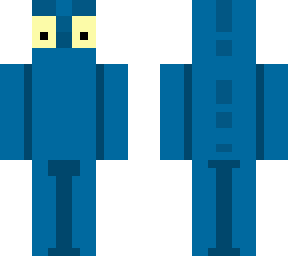 blue crested lizard/ pycnonemosaurus | Minecraft Skin