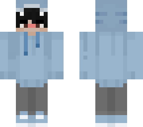 Black hair shark boy | Minecraft Skin
