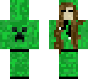 Human creeper girl | Minecraft Skin