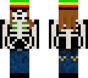 rasta skeleton | Minecraft Skin