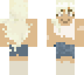 Blonde beach surfer girl | Minecraft Skin