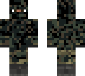 MIlitary Camo with Balaclava | Minecraft Skin
