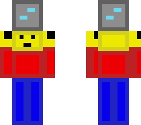 Lego man holding diamond ore block | Minecraft Skin