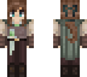 Adventurer Girl with Cape and Dagger | Minecraft Skin