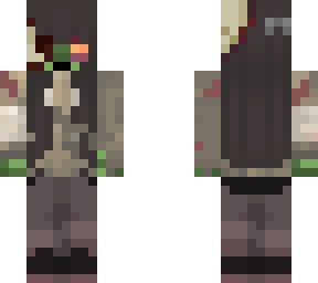 zombie girl (rotten eye) | Minecraft Skin