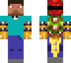 Bowser... is Steve. | Minecraft Skin