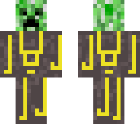 Carl in netherite humanoid form (with gold trim) | Minecraft Skin