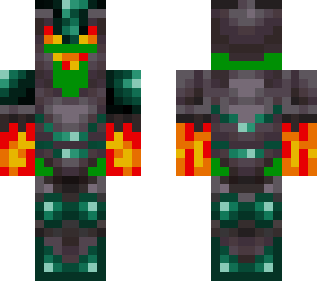 enderite armor + fire eyes | Minecraft Skin