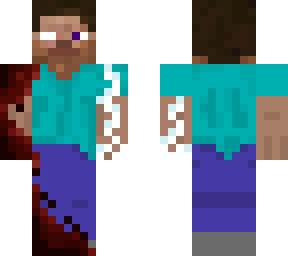 Half Steve Half Herobrine Glitched/corrupt (fix) | Minecraft Skin