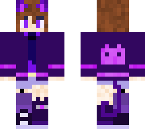 purple city pop cat | Minecraft Skin