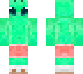 Alien with red shorts | Minecraft Skin