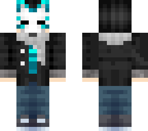 Teal Kitsune Mask - Lance | Minecraft Skin