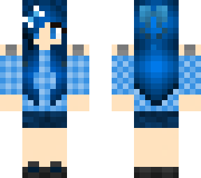 fille bleu cool | Minecraft Skin