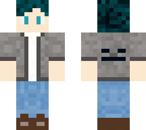 Grey skeleton face skin | Minecraft Skin