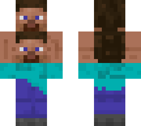 Steve holding Steve (INCEPTION) | Minecraft Skin