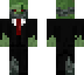 sipmle cyber Zombie in suit | Minecraft Skin