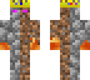 cool dirt and cobblestone man | Minecraft Skin