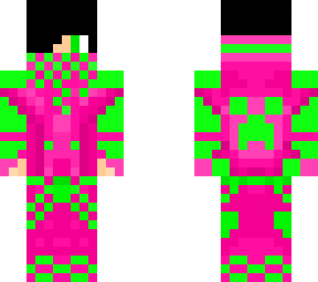 Neon Bandit Pink and Green | Minecraft Skin