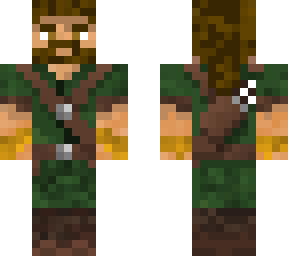 Ranger elf, bearded man, DnD | Minecraft Skin