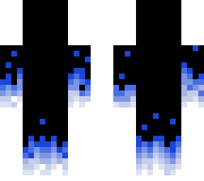 Black and Blue Fire | Minecraft Skin