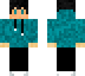 Cyan Hoodie Boy | Minecraft Skin
