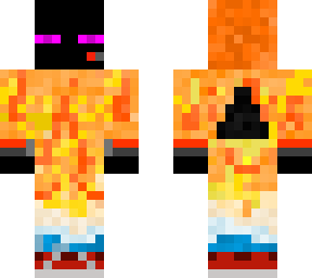 Fire Gamer boy Ender man. | Minecraft Skin