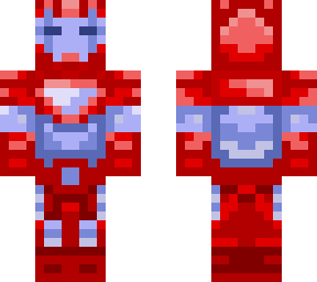 Iron man mvc2 blue and red alt color | Minecraft Skin