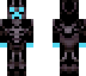 neon creeper in cool netherite armor | Minecraft Skin