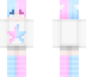 Cotton Candy Femboy | Minecraft Skin