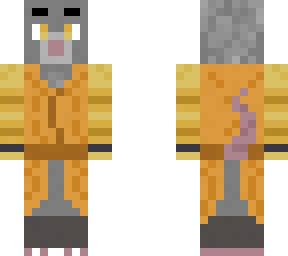 gold eyes and arms. orange robe | Minecraft Skin