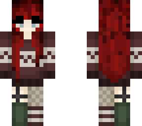 Red Hair Sweater Girl | Minecraft Skin