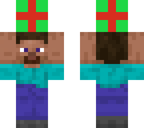 steve holding a present | Minecraft Skin