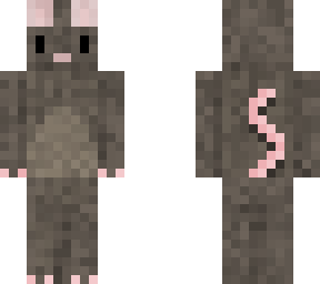 fluffy grey rat - draft | Minecraft Skin
