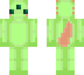 Green Axolotl | Minecraft Skin