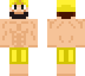 Luigi swimming sixpack dark green | Minecraft Skin