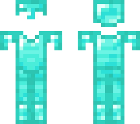 Fake Diamond Armor Skin Template | Minecraft Skin